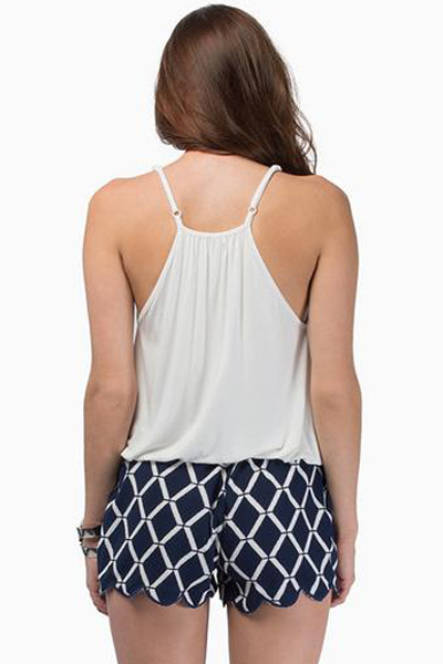 Sexy V Neck Spaghetti Strap Solid White Camisole Camisoleandtank Top Top