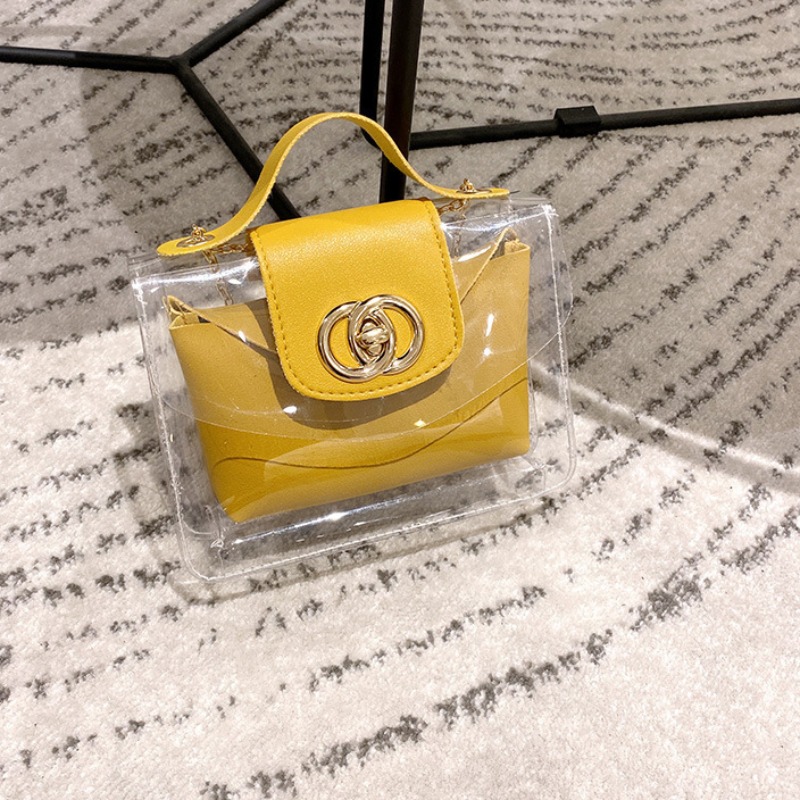 Lovely Stylish See-through Yellow Crossbody Bag Sale | LovelyWholesale
