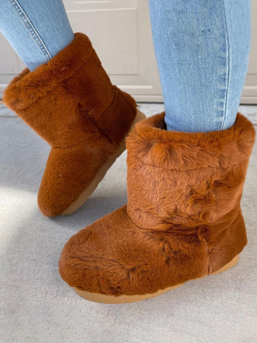 LW Casual Plush Solid Booties Sale | LovelyWholesale