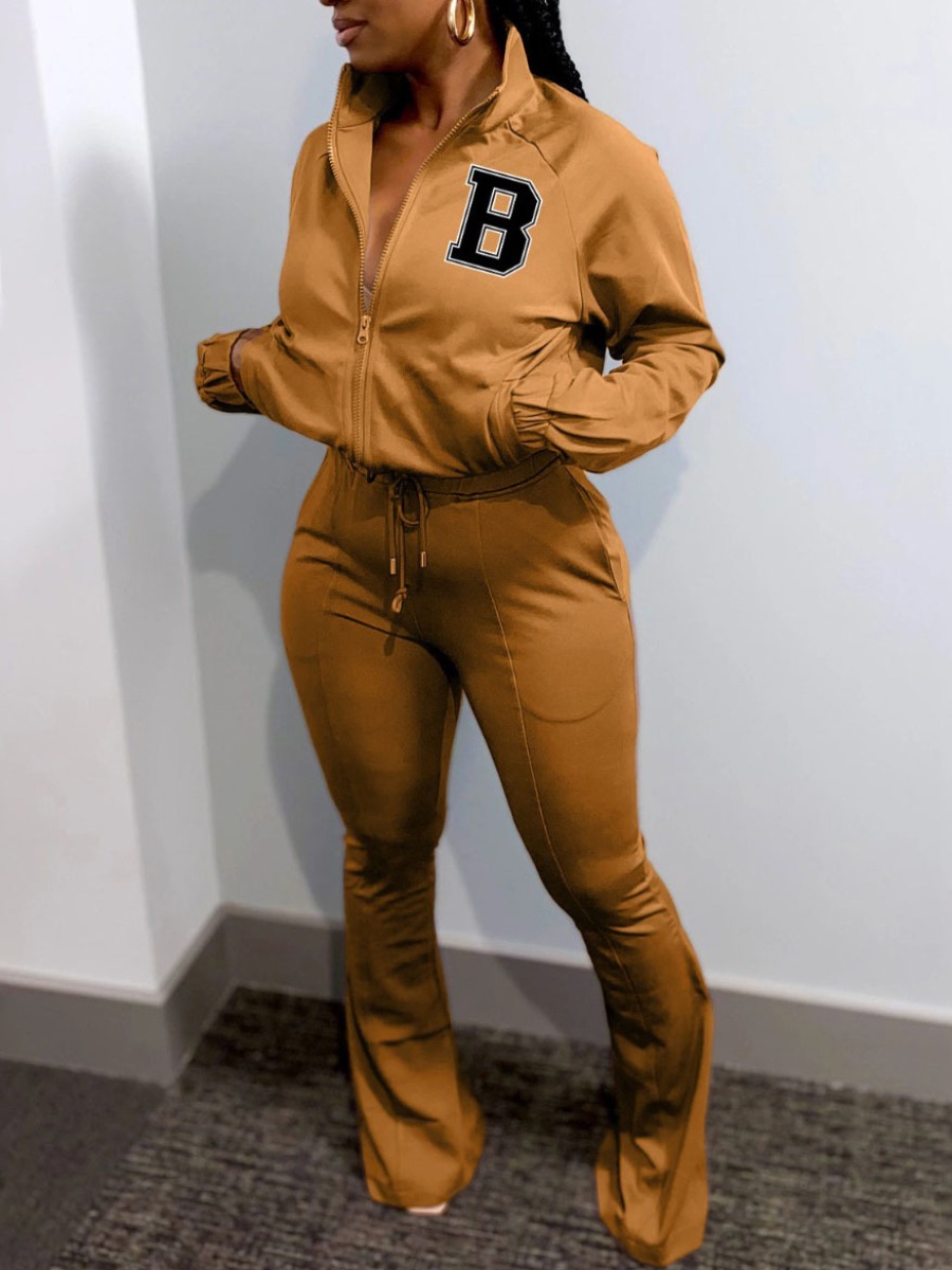 LW Plus Size Kangaroo Pocket Flared Tracksuit Set Sale | LovelyWholesale