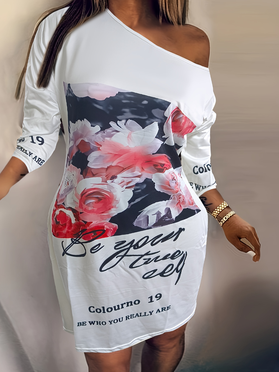 LW Plus Size Butterfly Fruit Letter Print Dress Sale | LovelyWholesale